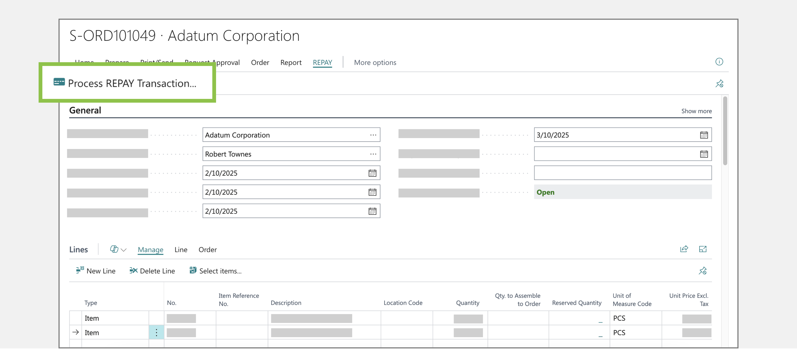 REPAY Microsoft Dynamics 365 Business Central Integrated Payment Processing